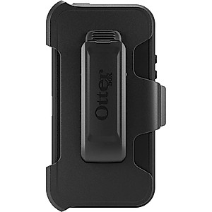 OtterBox iPhone SE (1st gen - 2016) and iPhone 5/5s Defender Series Case - 2016) and iPhone 5/5s ONLY - BLACK, rugged & durable, with port protection, includes holster clip kickstand