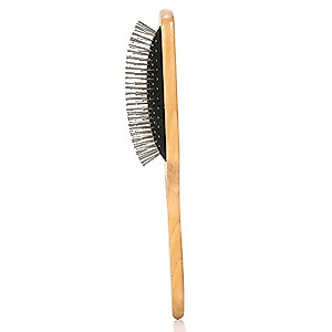 Hair Care Comb, Anti‑Static Hair Brush, Bristle Hair Comb Simple Lady Female Wood Steel Needle Hairdressing Hair Care Healthy Scalp Massage Comb