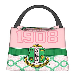 bfuxzmi Sorority Gifts For Women Reusable Lunch Tote Insulated Cooler Bag Lunch Box Handbag Lunch Bag For Women,Pink