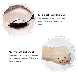 Jutoe 1Pcs Dual Ended Eyeliner Stamp,Waterproof Liquid Eyeliner With Heart Seal Stamp,Long Lasting Seal Eyeliner Pen For Makeup,Eye Decoration Eye Liner Makeup Tool Black No smudge (02# Heart)