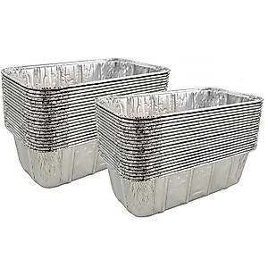 PACTOGO Loaf Pans - Disposable Aluminum Foil 1 1/2 lb. Bread Tins 8.5" X 4.5" X 2.3" (Pack of 500)