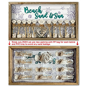 SAILINGSTORY Honeymoon Sand Jar Keepsake Shadow Box Beach Memory Coastal Decor Wedding Gift Adventure Archive Box Seashell Holder