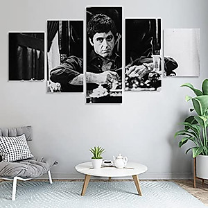 Scarface Movie Poster Al Pacino Tony Montana Canvas Poster Wall Art Decor Print Picture Paintings for Living Room Bedroom Decoration 12"x16"x2pcs,12"x24"x2pcs,12"x32"x1pcsUnframe-style