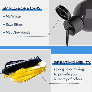 Nicpro Black Fabric Paint for Furniture, 8.45 oz (250 ml) Fabric Paint for Clothes Permanent, Soft Rich Pigment Non-Toxic Textile Paint for Fabric DIY Crafts T-shirts Shoes Jeans for Kid Adult