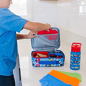 Wildkin Kids Ice Packs (4 Pack) – Slim, Reusable, Keeps Lunch Cool for School/Travel - Fire Truck