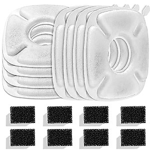 Bravelk Cat Water Fountain Filter, 8 Pack Replacement Filters & 8 Pack Replacement Pre-Filter Sponges for 95oz/2.8L Automatic Pet Fountain Cat Water Fountain Dog Water Dispenser