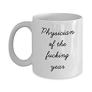 Best Physician Mug Funny Appreciation Mug for Coworkers Gag Swearing Mug for Adults Novelty Tea Cup