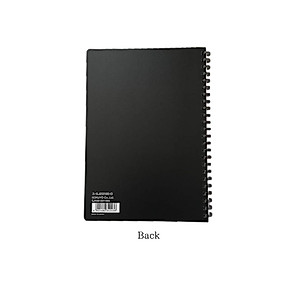 Kokuyo. Soft Ring Notebook Biz (Edge Title) A5, 5mm Grid 50 Sheets Black (ス-SJ231S5-D) - 4 Pack