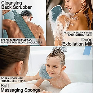 Elil Shower Caddy Shower Shelf for Inside Shower Phone Case Shower Accessories 13-in-1 Set, Self Adhesive Shower Organizers – No Drill Easy Installation with Exfoliation Glove Back Scrubber and Loofa