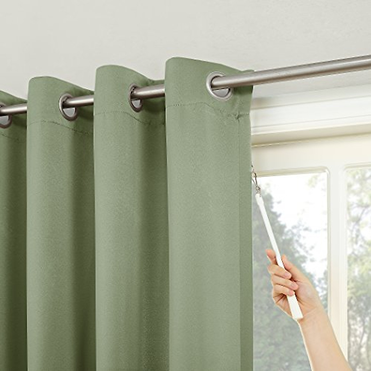 Sun Zero Easton Extra-Wide Blackout Grommet Sliding Patio Door Curtain Panel