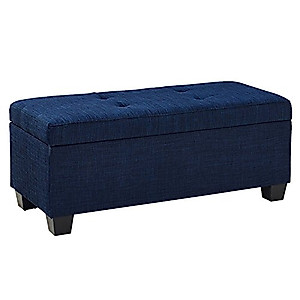 Picket House Furnishings Everett 3pk Storage Ottoman in Teal -