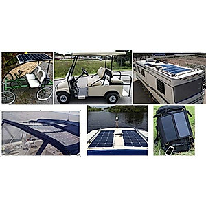 AIMS Power 130 Watt Flexible Bendable Slim Solar Panel Monocrystalline