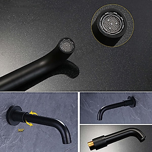 SYLKWOR Kitchen Faucets,Modern Wall Mounted Bath Tap Filler Tub Spout Bath Tub Basin Spout Filler Bath Tap Bathtub Faucet Spout