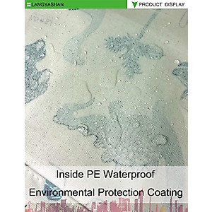 LANGYASHAN Square Storage Baskets Waterproof Canvas Children Laundry Nursery Hamper for Shelves Gift Baskets Toy Organizer Room Decor (Square Dinosaur)