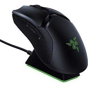 Razer Viper Ultimate with Charging Dock - Ambidextrous Esports Gaming Mouse Powered by HyperSpeed Wireless Technology (Focus+ 20K Optical Sensor, 74g Lightweight, RGB Chroma) Black
