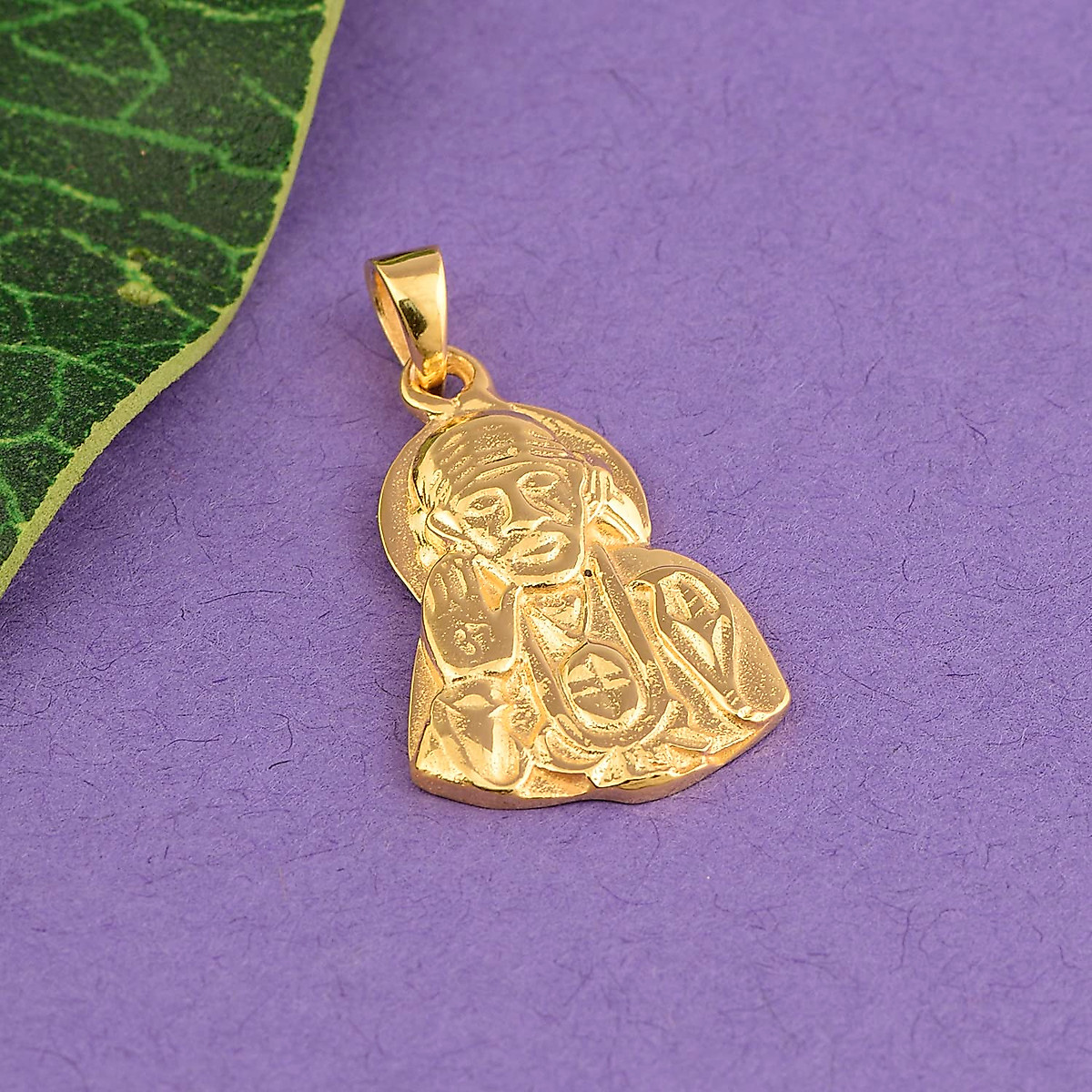 Shine Jewel SHIRDI SAI BABA 925 Sterling Silver Vermeil Religious Pendant