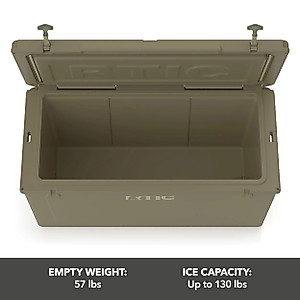 RTIC 145 QT Ultra-Tough Cooler Hard Insulated Portable Ice Chest Box for Beach, Drink, Beverage, Camping, Picnic, Fishing, Boat, Barbecue, Olive