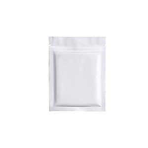 QQ Studio 100pcs Double-Sided Matte Foil Flat Packaging Zipper Seal Bags (3" x 4", Matte White)
