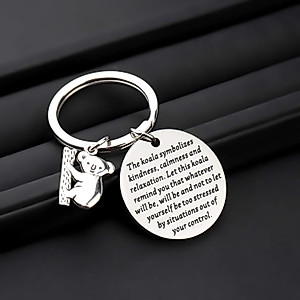 ENSIANTH Koala Keychain Koala Bear Gift Koala Lover Gift Inspiration Gift for Friend Koala Bear Charm Jewelry(Koala Keychain)