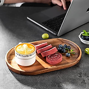 BF BILL.F SINCE 1983 Wood Plates Set of 3 Acacia Wooden Dinner Plates Serving Trays 12 Inch Rectangular Wooden Serving Platters for Home Decor, Food, Vegetables, Fruit, Charcuterie, BBQ Serving Tray