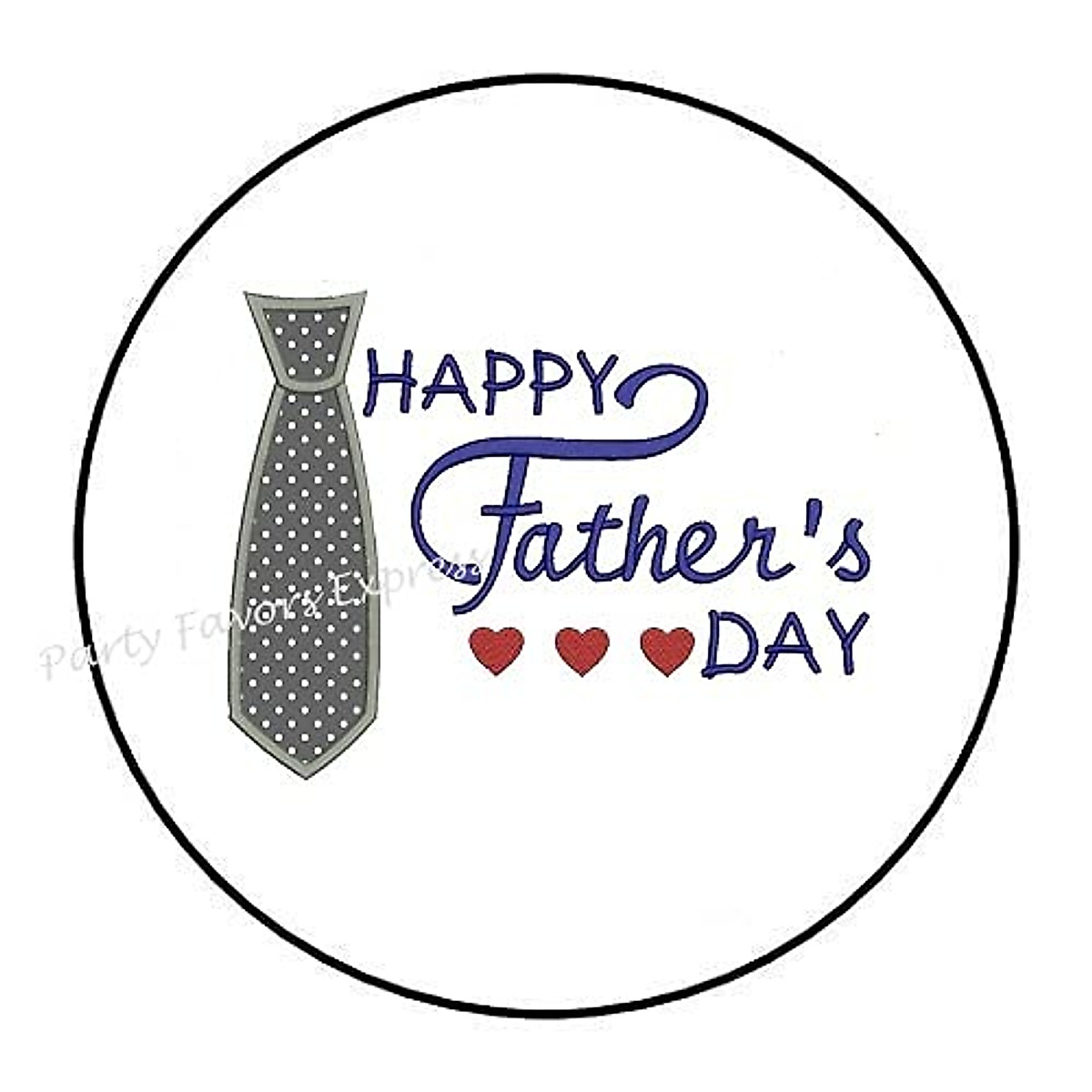 Happy Father's Day Stickers Envelope Seals Labels 1.5" Round (30)