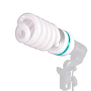 2Pcs 85W Light Bulb 5500K CFL Roas Daylight Spiral Softbox Lighting Kit Bulb in E27/E26 Socket for Photography Photo Box (135w-2p)