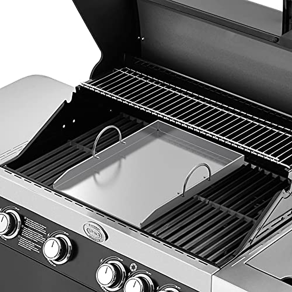 Stanbroil Stainless Steel Griddle Pan with Holder Replacement for Weber 7599, Weber Genesis II 300 Series Grills