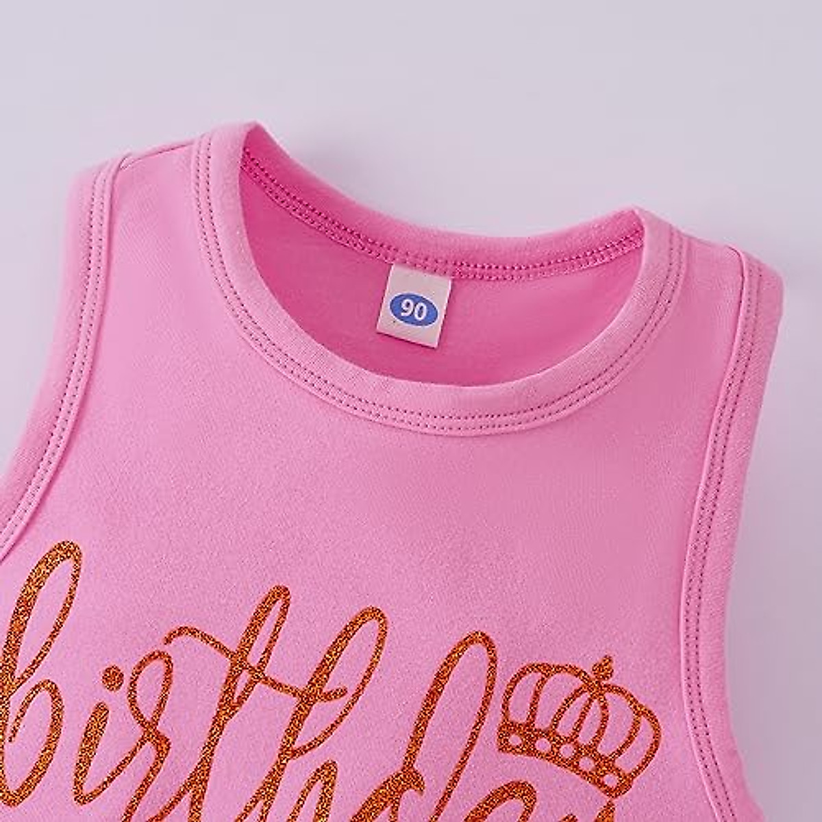 LYSMuch Kids Toddler Baby Girls Birthday Outfits Princess Vest Long Sleeve Shirt Mesh Bubble Tutu Skirt Set (A-Pink-Sleeveless, 3-4 Years)