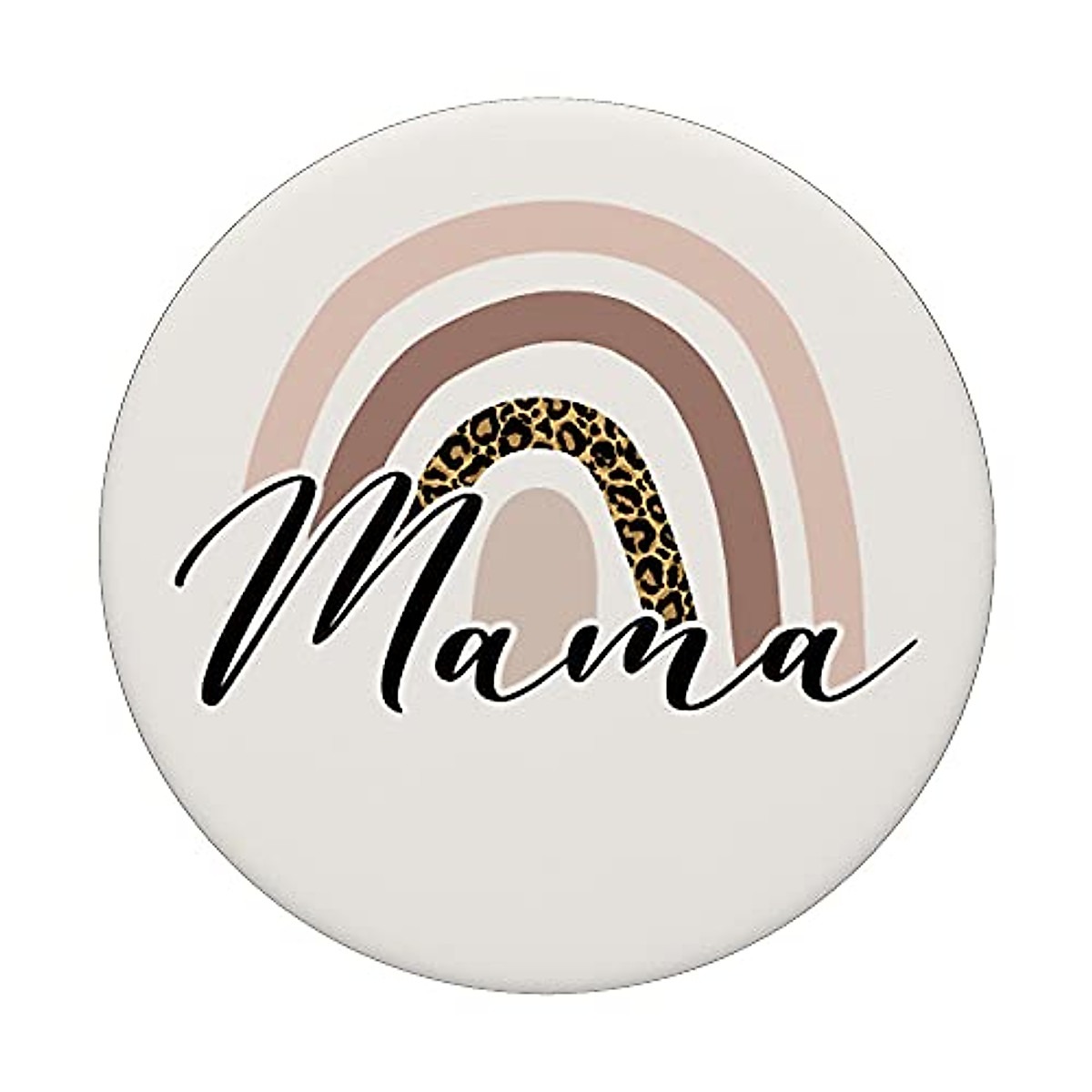 Cheetah Mama Boho Rainbow Quote Leopard Print Mom Life PopSockets Swappable PopGrip