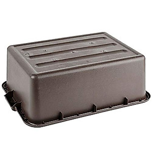 Thaweesuk Shop New Brown 20" x 15" x 7" Polypropylene Plastic Restaurant Bar Plastic Bus Tubs, Dish Bus Box Case of Set