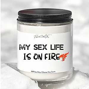 Sex Life is on fire, Sexy candles,Sexy time candles, Christmas gifts for husband, birthday gifts, BJ, birthday gifts for husband, for men, holiday gifts for him, sexy gift,romantic candle, adult gift