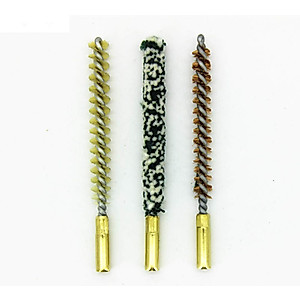 QuanMiao Gun Cleaning Kit .22 Caliber Rifle Pistol Cleaning Brush Phosphor Bronze .223 Cal./5.56mm Tactical Hunting Gun Cleaner 2Sets / 6Pcs