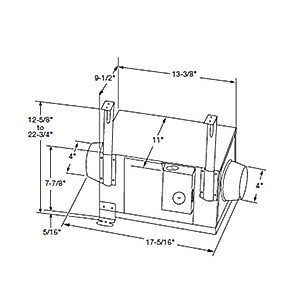 Panasonic FV-10NLF1E WhisperLine Remote Mount InLine Fan - Improve Home Air Quality with Ventilation - 120 CFM