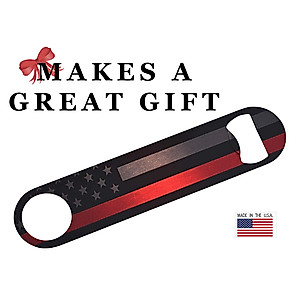 Firefighter Thin Red Line Flag Subdued Speed Bottle Opener Heavy Duty Gift For Fire Fighter Department FD