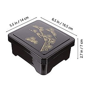 DOITOOL Portable Food Box Portable Grilled Eel Over Rice Box Japanese Lunch Containers Practical Dessert Sushi Bento Box Food Storage Bento Box for Food Organization (Pattern 1) Japanese Bento Box