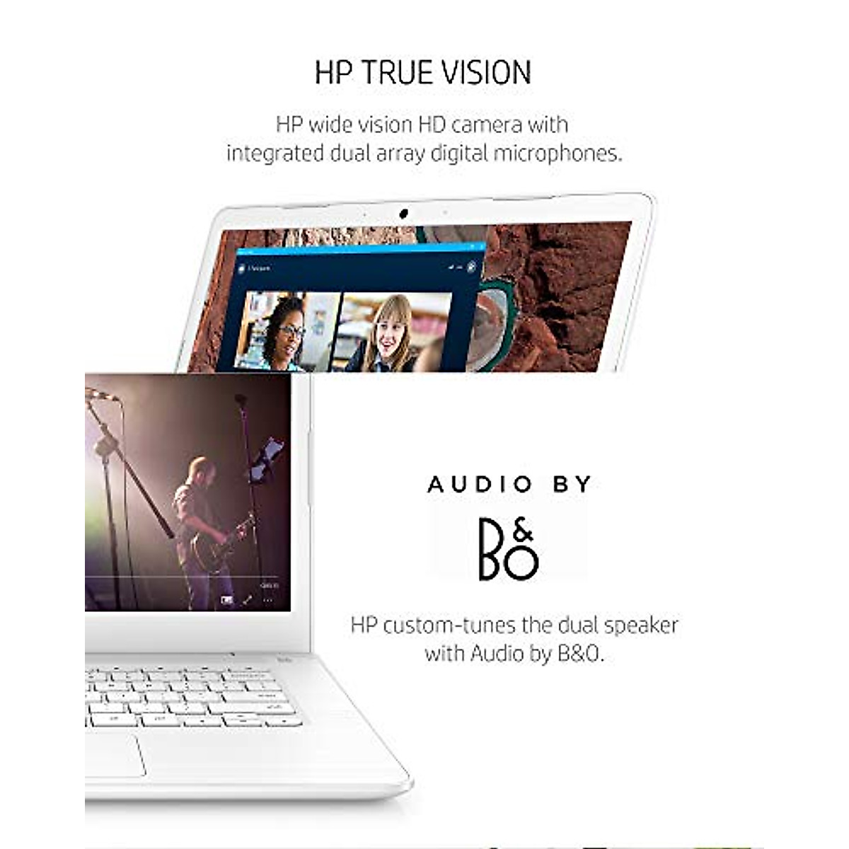 HP Chromebook 14 Laptop, Dual-core Intel Celeron Processor N3350, 4 GB RAM, 32 GB eMMC Storage, 14-inch FHD IPS Display, Google Chrome OS, Dual Speakers and Audio by B&O (14-ca051nr, 2020)