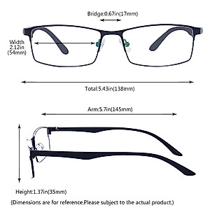 ALWAYSUV Shortsighted Glasses TR90 Full Frame Myopia Glasses -4.0 Men Women Black Please Kindly Note These are not Reading Glasses