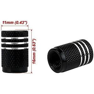 4Pcs Tire Caps Metal Air Valve Cap Compatible with Range Rover Car Accessories Valve Stem Caps Covers Car Moto Vehicle Wheel Tire Valve Stem Caps Fit for Defender Discovery Sport Accessories(Black)