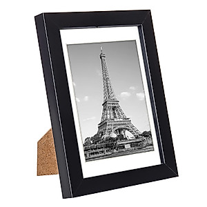 upsimples 4x6 Picture Frame Set of 10, Display Pictures 3.5x5 with Mat or 4x6 Without, Multi Photo Frames Collage for Wall or Tabletop Display, Black