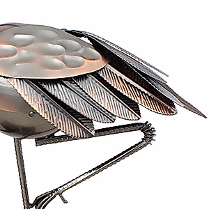 BRUBAKER Wine Bottle Holder 'Flamingo' - Table Top Metal Sculpture - with Greeting Card