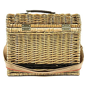 PICNIC TIME Yellowstone Picnic Baskets, Moka Collection - Brown with Beige & Red Accents, One Size