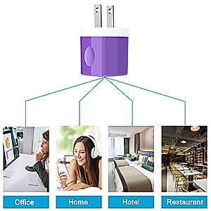 Charger Block, One Port Wall Charger Cube Brick Box 2Pack 6ft Micro USB Cable Android Charger Cord for Samsung Galaxy A01 M02 M01S J2 Core S7/6 A10 J8/7/3 Note 5/4,LG Stylo 2 3 K50 K40/30,Moto G5 G5s