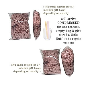 Vintage Rose Blush Shredded Tissue Paper Shred Dusky Ash Antique Vintage Pink Hamper Gift Box Basket Filler Fill (100g)