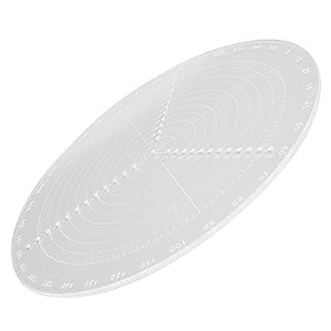 Round Center Finder with Clear Scales Acrylic DlY Woodworking Compass Circle Gauge(Large (30cm in diameter))