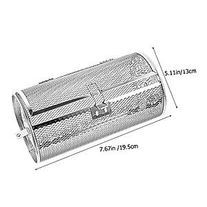 HANABASS Stainless Steel Grill Rotisseries & Roasters Rotisserie Grill Roaster Stainless Steel Oven Basket Oven Cage Deep Fry Basket Rotary Grilled Cage Barbecue to Rotate Kitchen Supplies