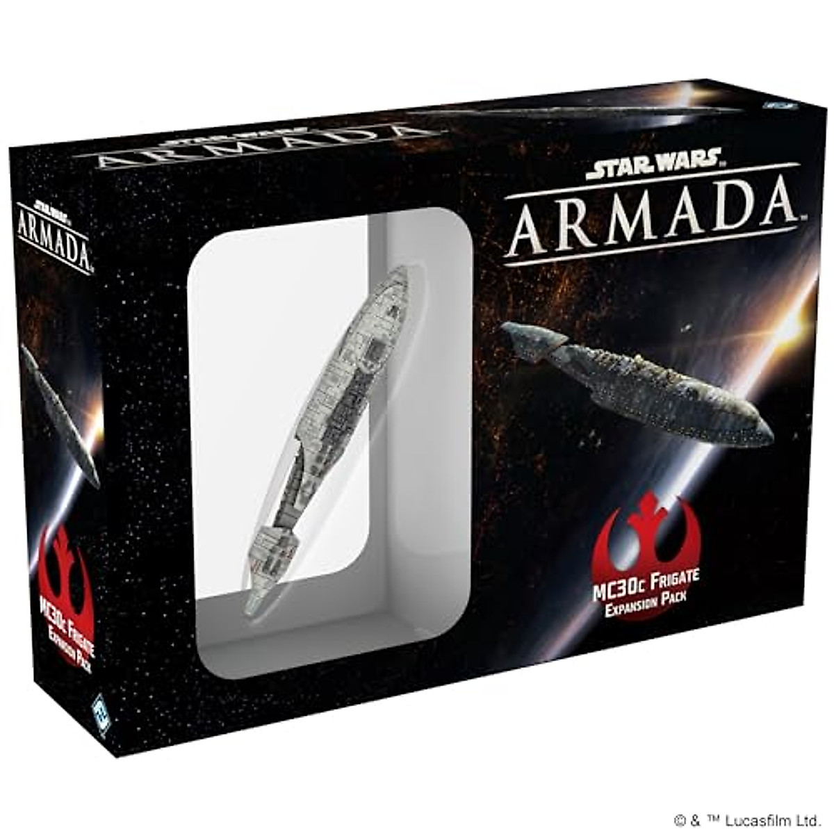 Fantasy Flight Games Star Wars Armada MC30c Frigate EXPANSION PACK | Miniatures Battle Game | Strategy Game for Adults and Teens | Ages 14+ | 2 Players | Avg. Playtime 2 Hours