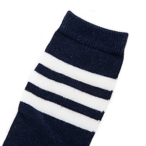 FZBNSRKO 1 Pair Toddlers Children Kids Girls Boys Cotton Bootie Knee High Long Soccer Socks Team Socks for Kids 4-5 Years Old(Black)