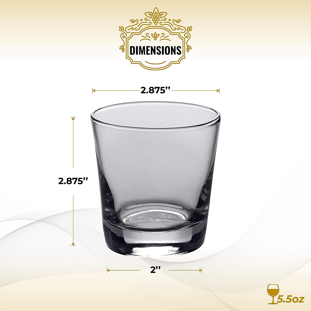 HISTORY COMPANY Ombra di Vino Traditional Italian Stemless Wine Glass of Venice, 4-Piece Set (Gift Box Collection)