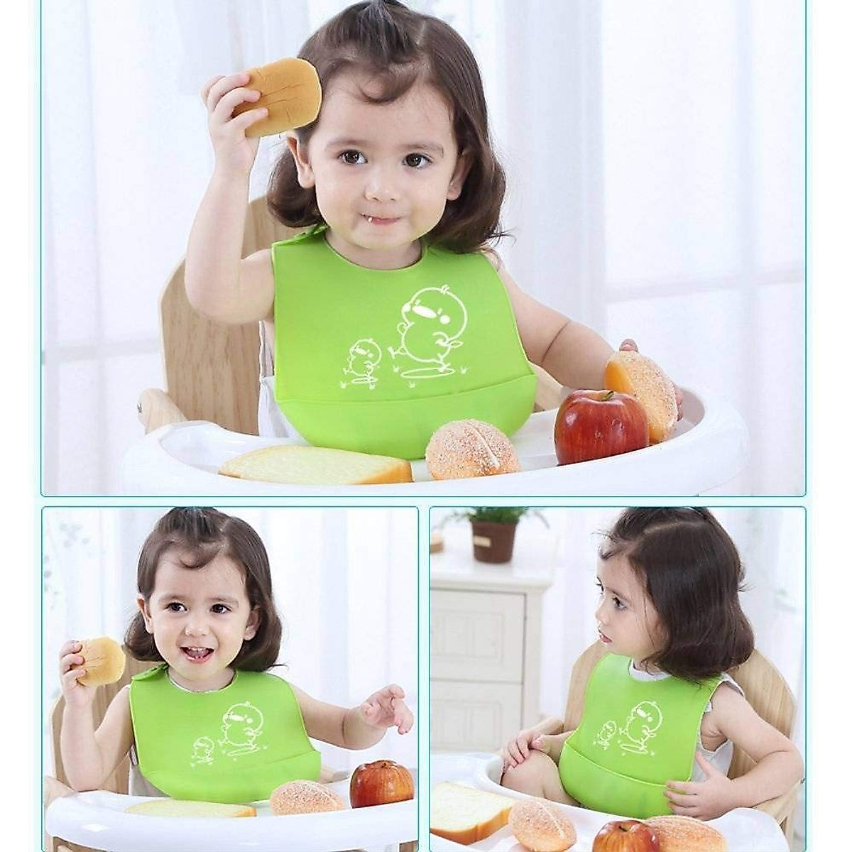 Dream Loom Christmas Baby Bibs 4pcs, First Xmas Baby Gift, for Babies Newborns and Toddler