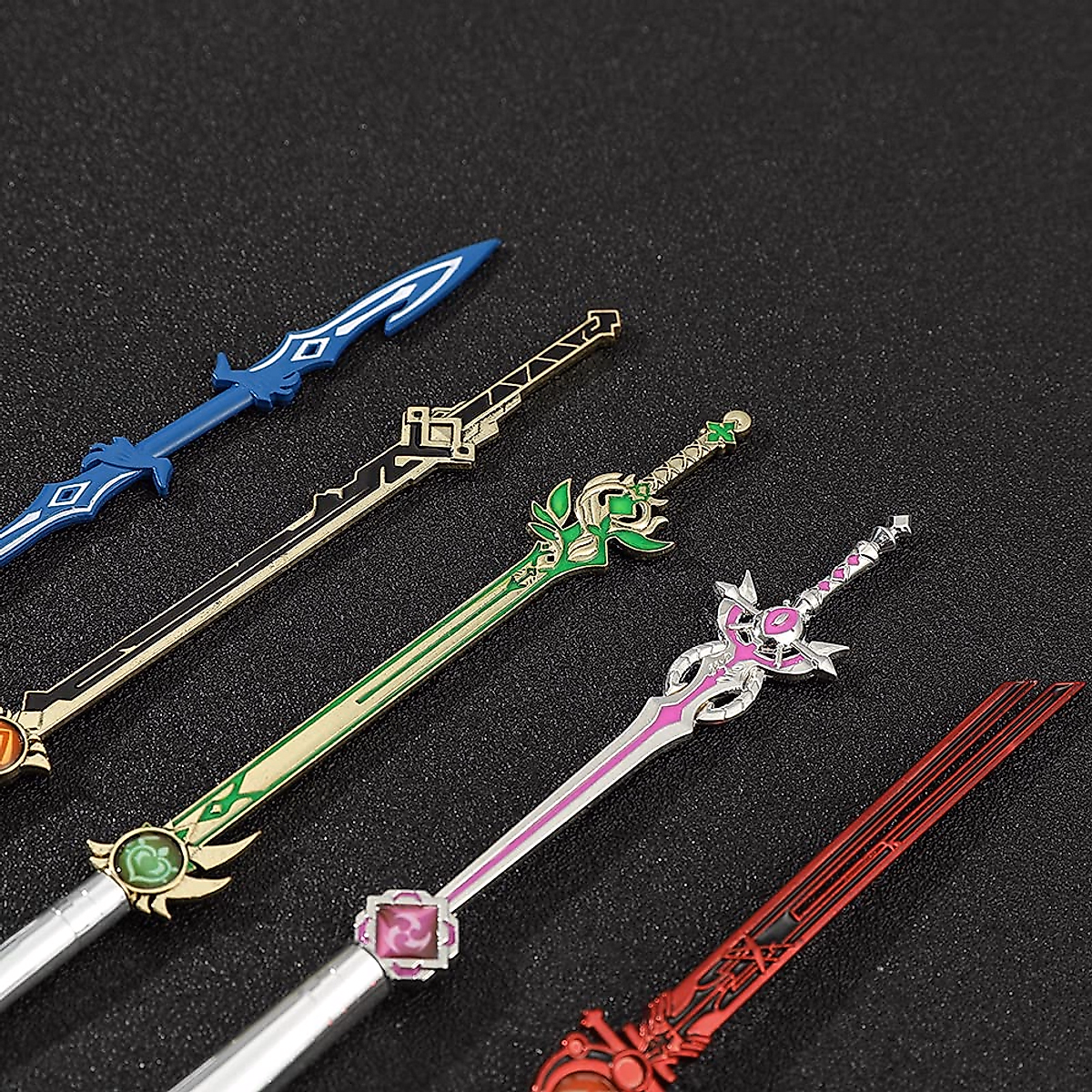 Genshin Vision Makeup Brushes Set, 5Pcs Creative Hot Game Cosmetic Brushes Set, Premium Synthetic Foundation Eyeshadow Brushes Gift for Young Girl Women Fans (Genshin 177)